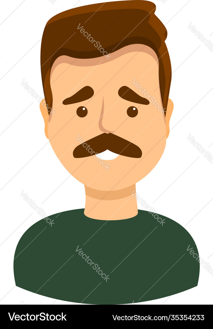 Sad man icon cartoon style Royalty Free Vector Image