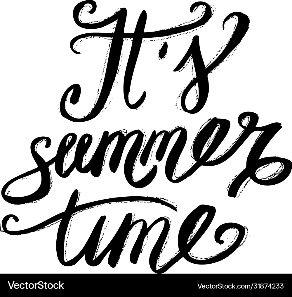Summer lettering design hand drawn lettering Vector Image