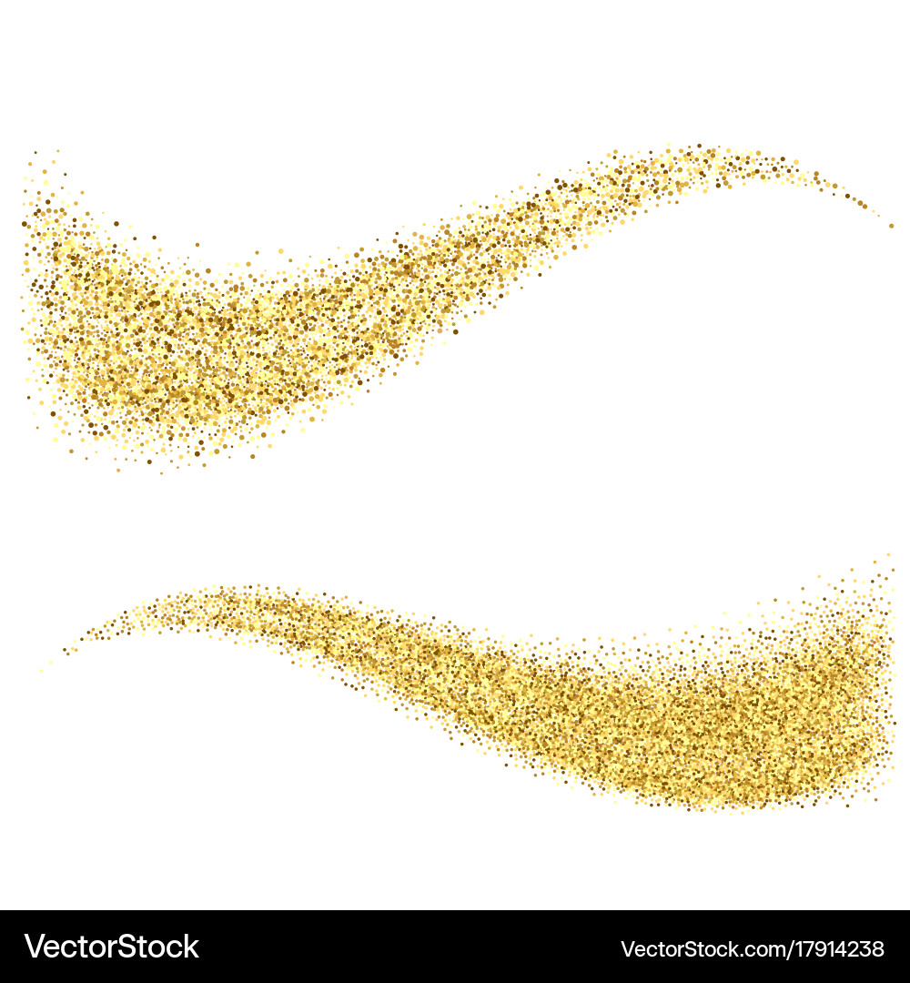 Abstract golden particles glittering on a white Vector Image