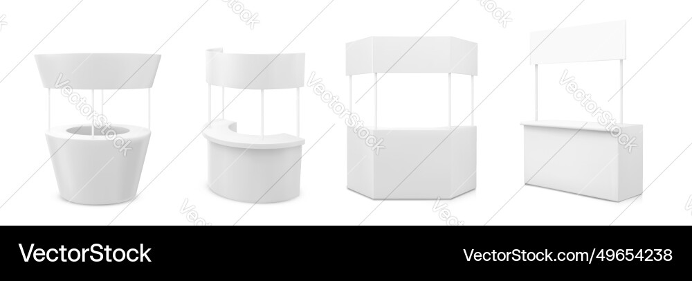 Advertising and promo booth stand Royalty Free Vector Image