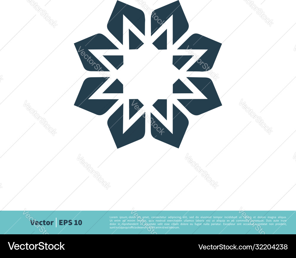 Arabic ornamental geometric star icon logo Vector Image