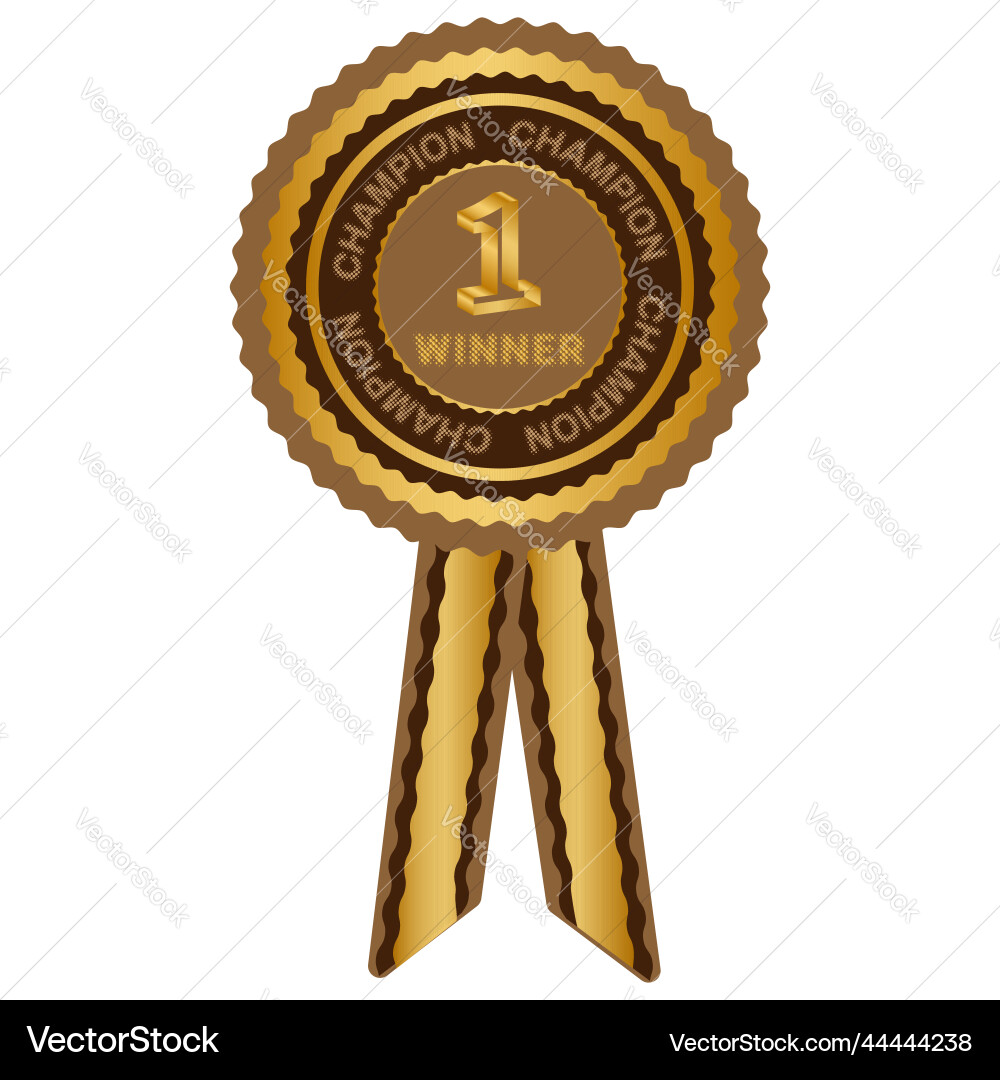 Award badge champion symbol Royalty Free Vector Image