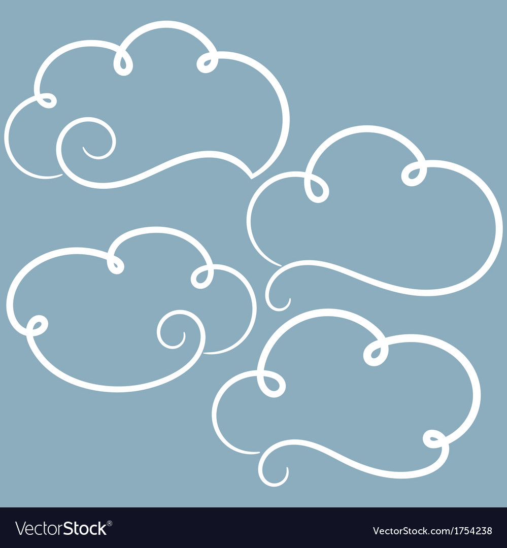 Clouds set Royalty Free Vector Image - VectorStock