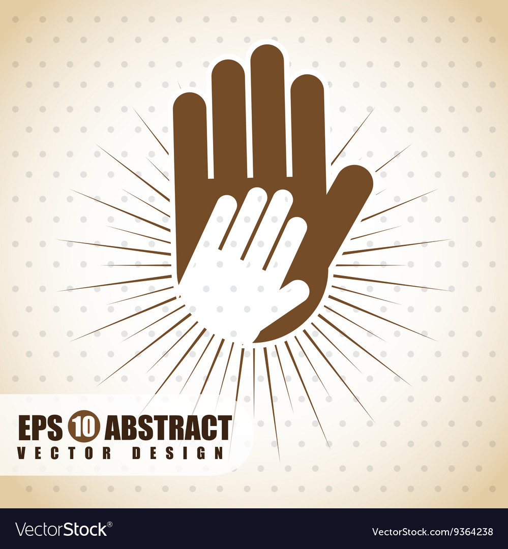 Collaborative hands design Royalty Free Vector Image