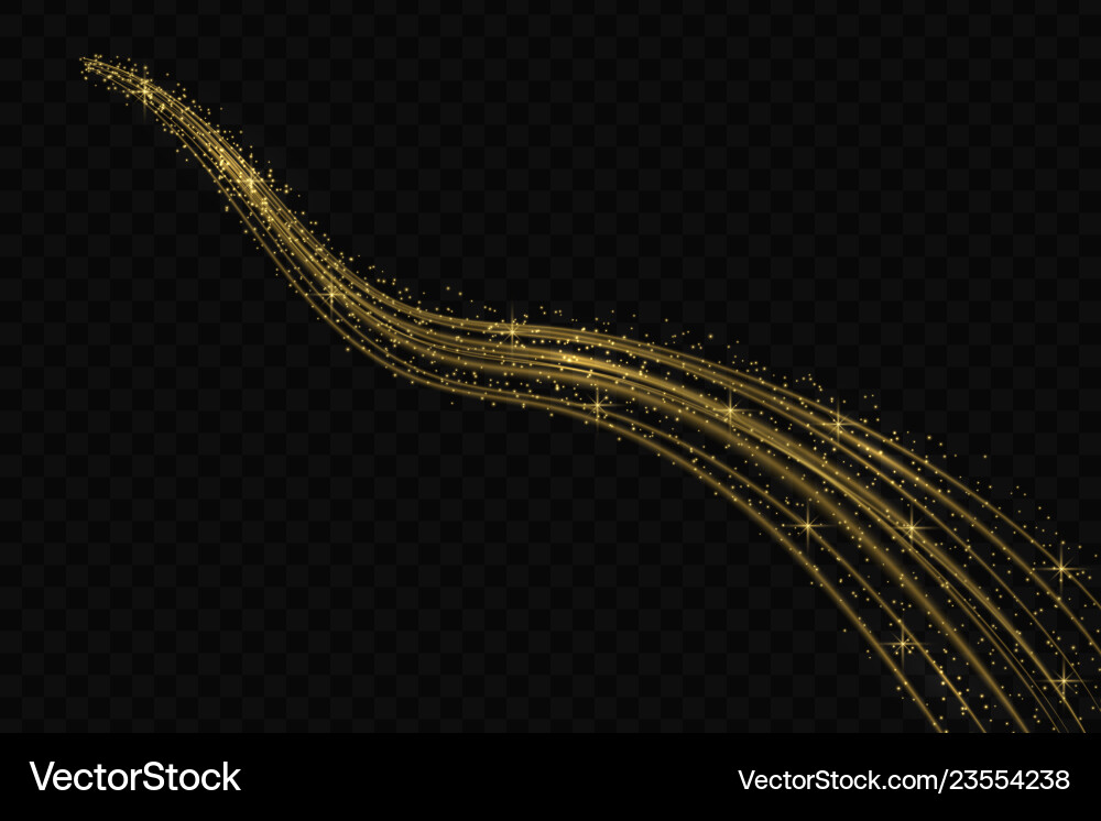Gold glow light effect stars bursts with sparkles Vector Image