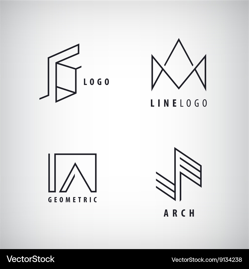 St line geometric hipster symbols Royalty Free Vector Image