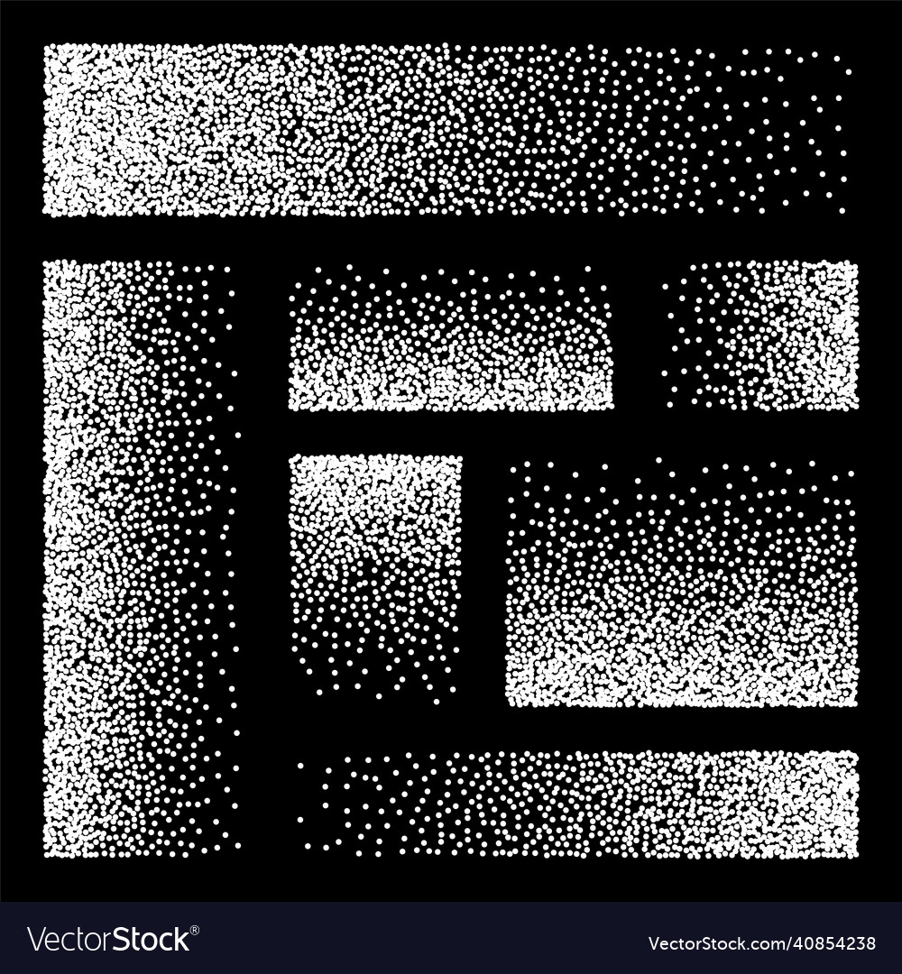 Stipple pattern dotted rectangular design Vector Image