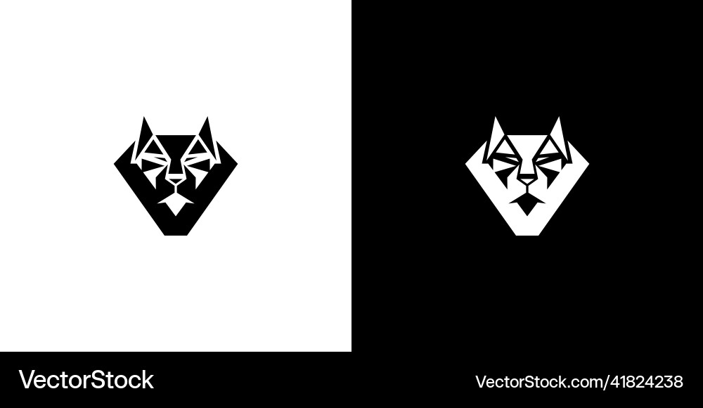 Unique and strong letter v initial lion logo Vector Image