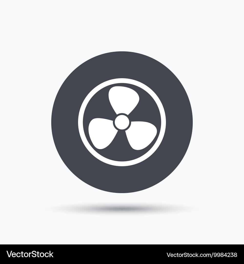 Ventilation icon air ventilator or fan sign Vector Image