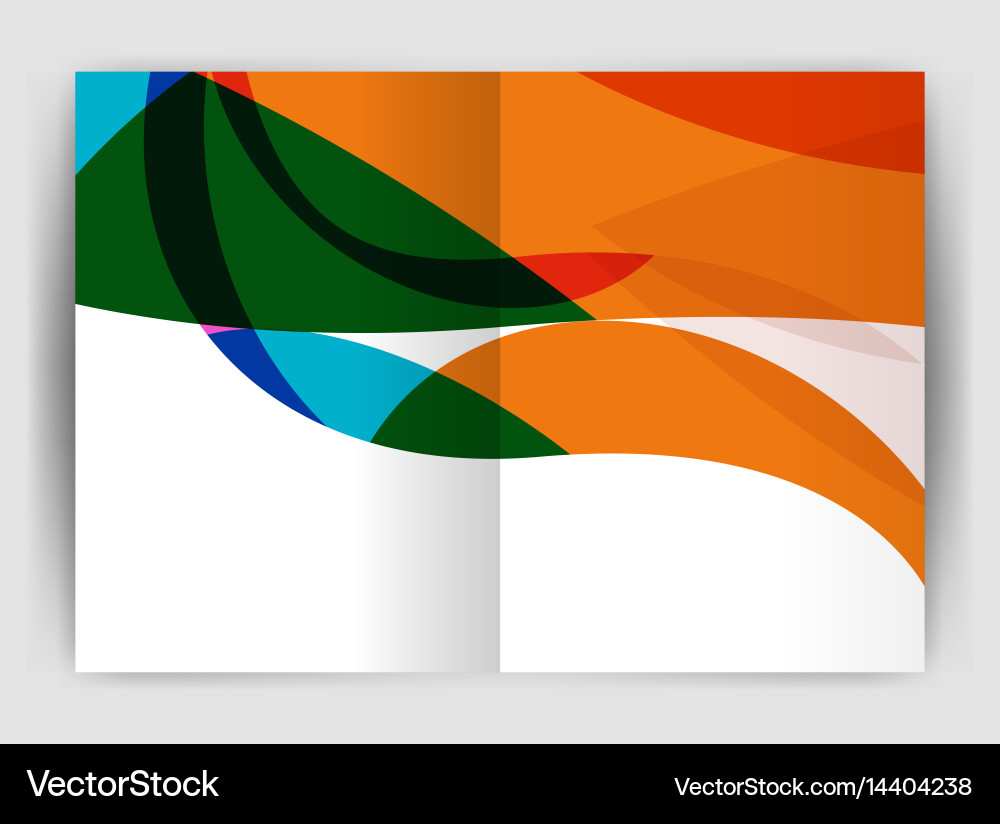 Wave design business brochure or annual report Vector Image