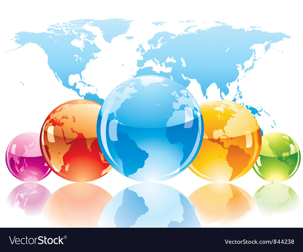 World map Royalty Free Vector Image - VectorStock