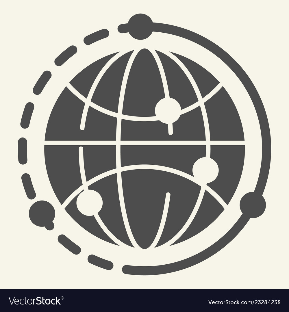 World solid icon earth Royalty Free Vector Image