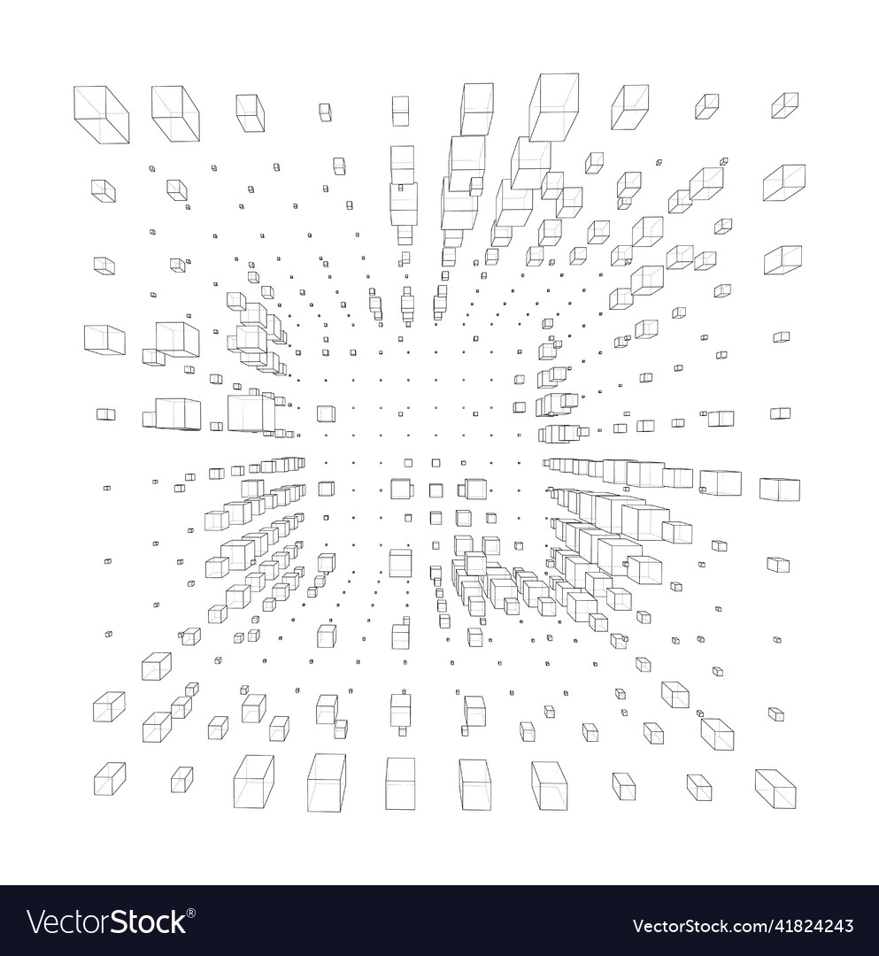 Abstract boxes background Royalty Free Vector Image