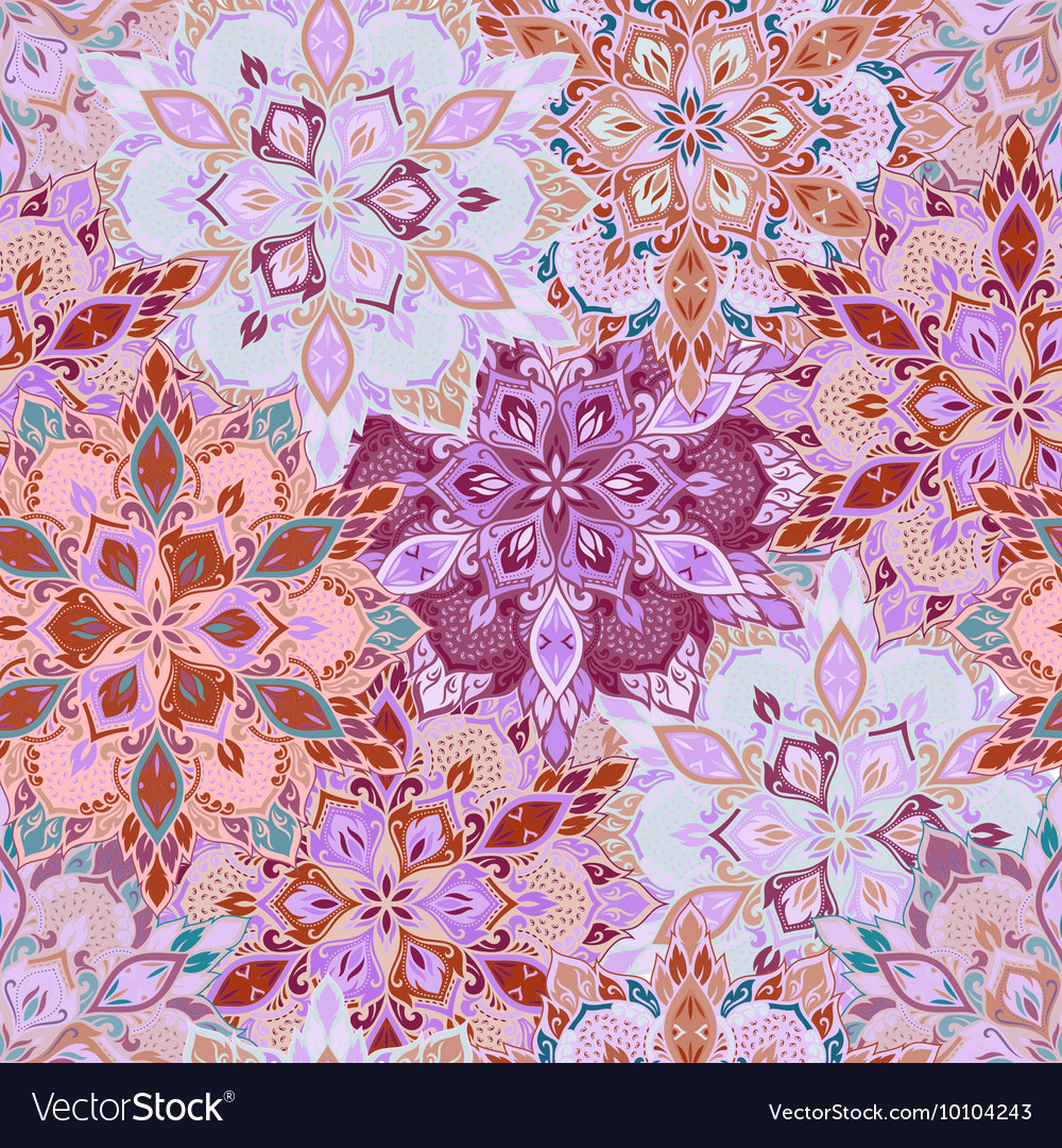 Boho flower pattern Royalty Free Vector Image - VectorStock
