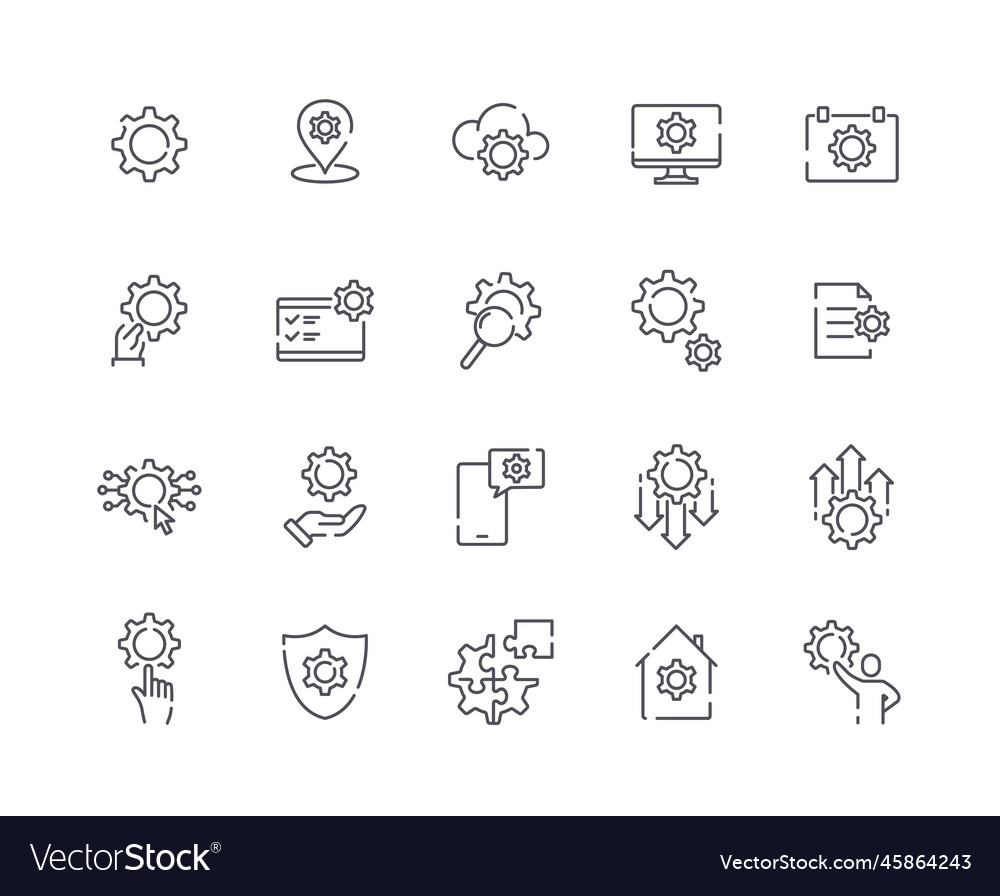 Engineering design icons set Royalty Free Vector Image