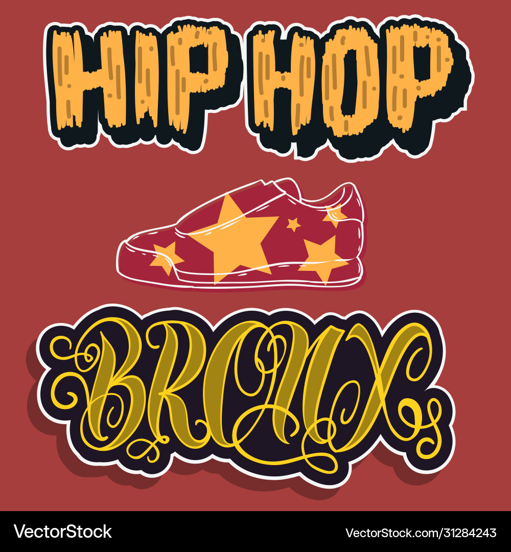 Hip hop rap music related Royalty Free Vector Image