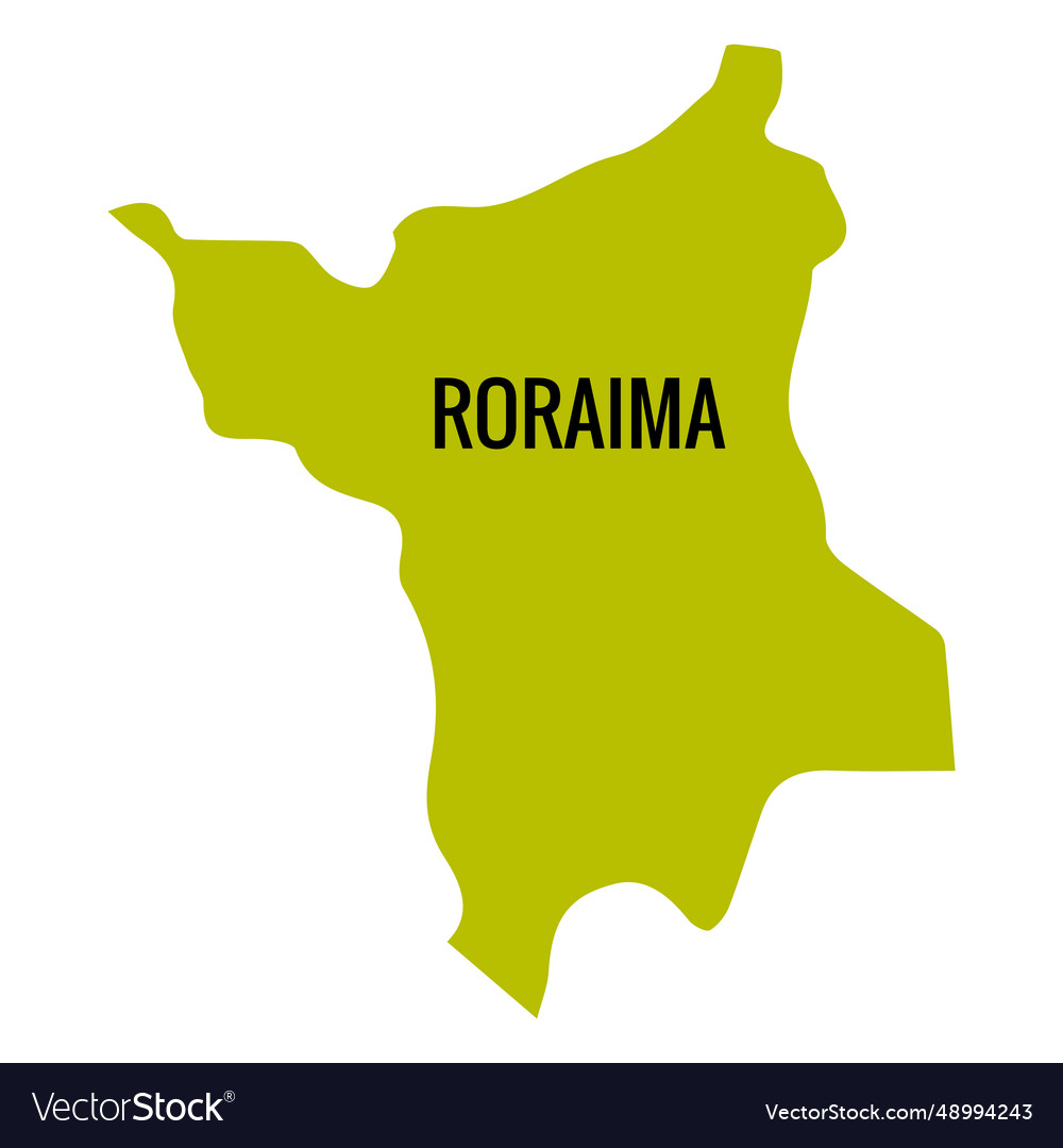 Roraima state map Royalty Free Vector Image - VectorStock