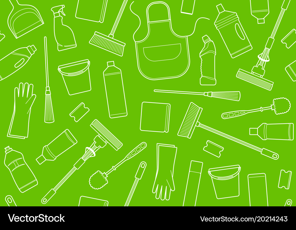Seamless background of cleaning Royalty Free Vector Image