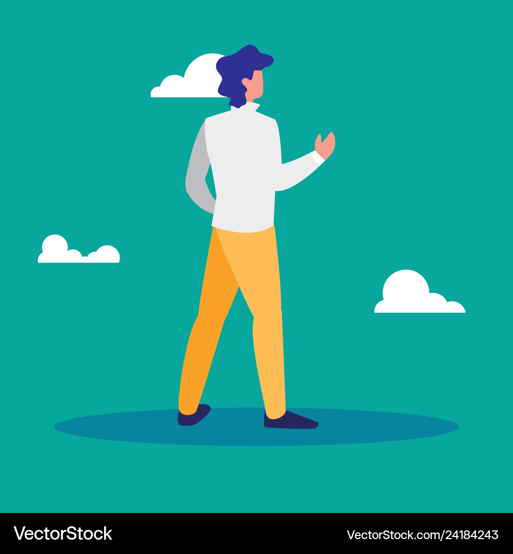 Young and casual man character Royalty Free Vector Image