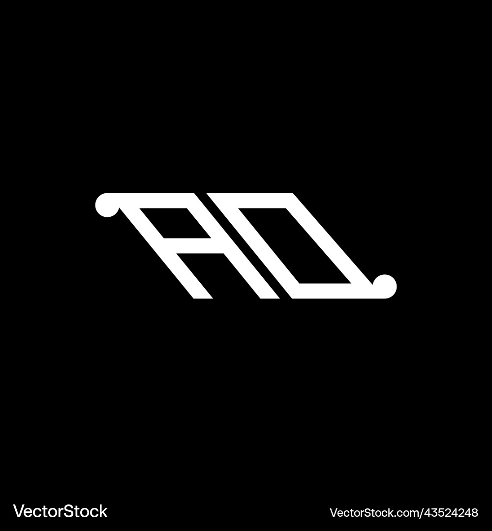 Ao letter logo creative design with graphic Vector Image