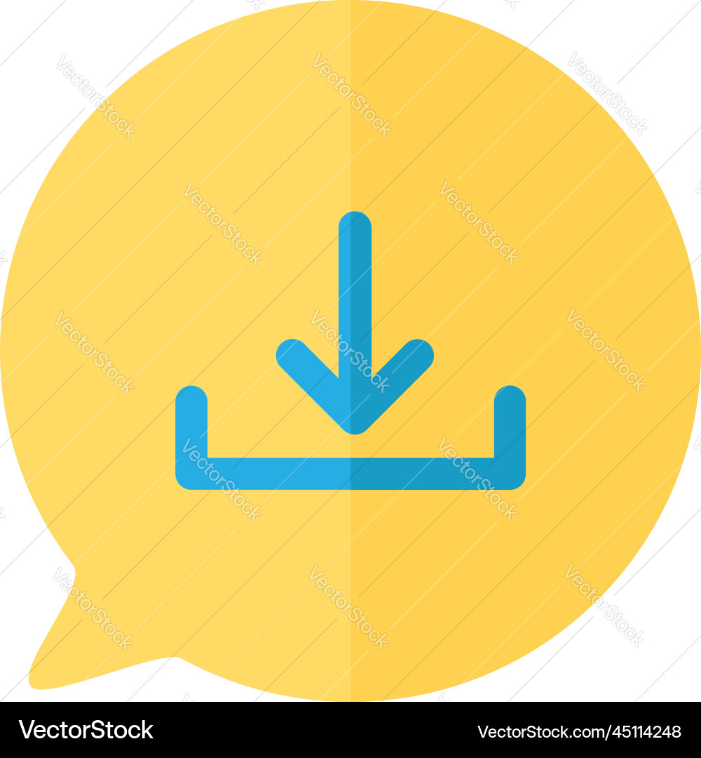 Download file in mobile phone button icon Vector Image