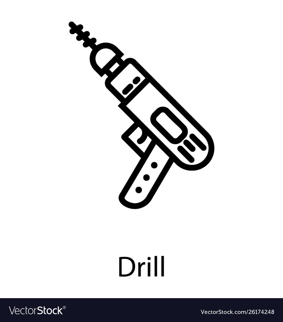 Drilling machine Royalty Free Vector Image - VectorStock