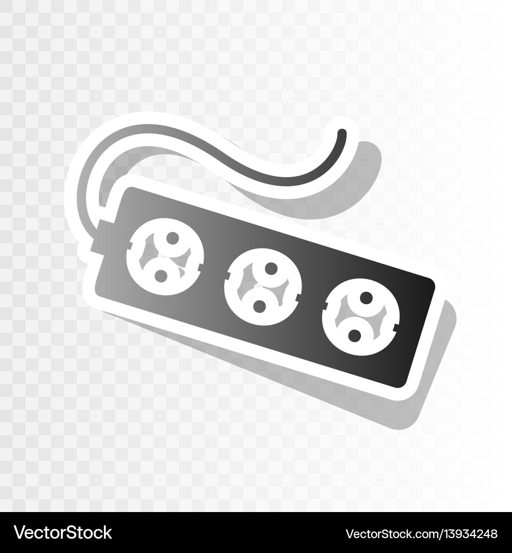 Electric extension plug sign new year Royalty Free Vector