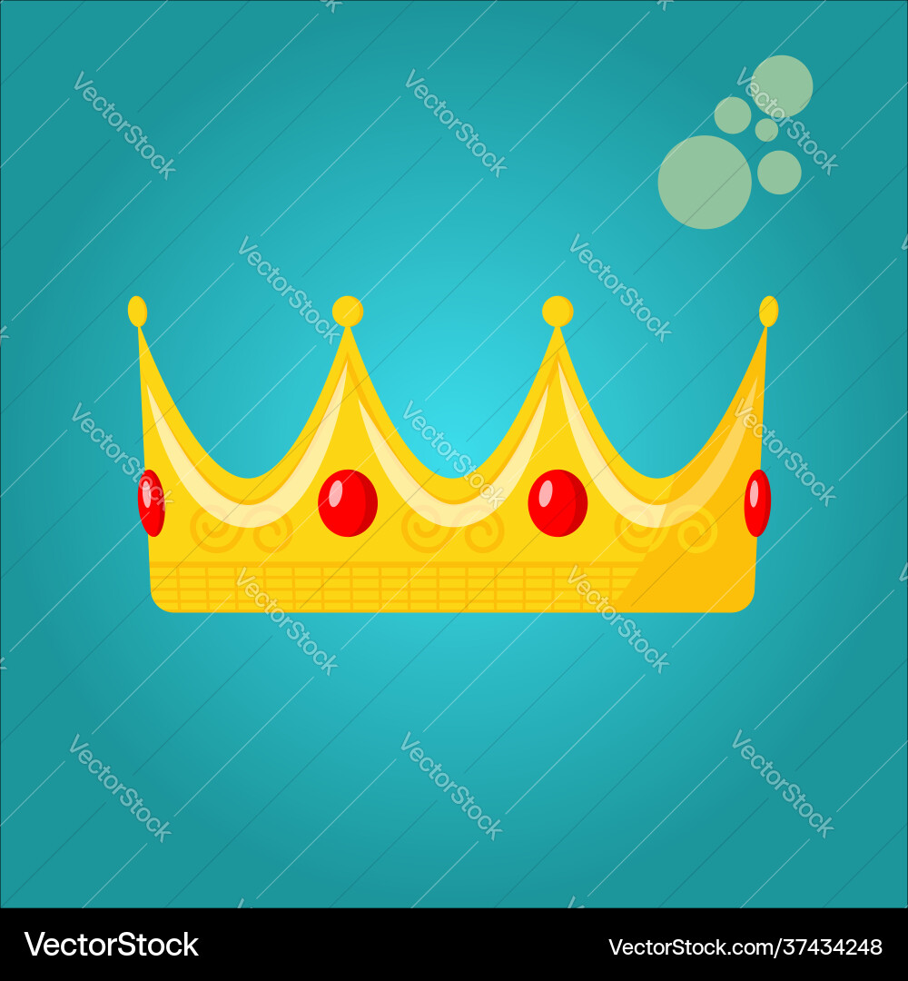 Golden crown monarchs isolated regalia Royalty Free Vector
