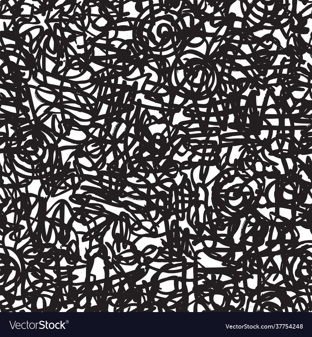 Hand drawn seamless pattern with abstract doodles Vector Image