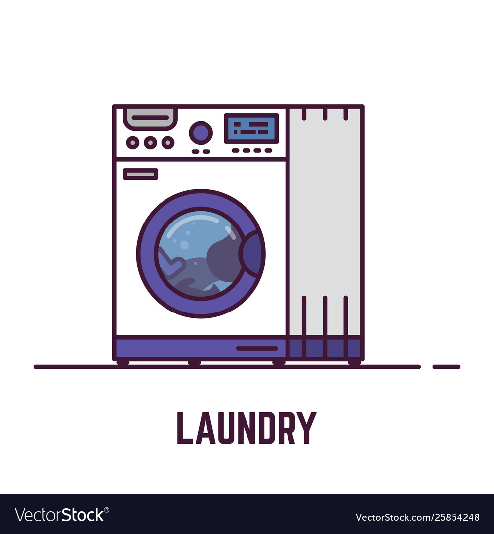 Laundry machine Royalty Free Vector Image - VectorStock