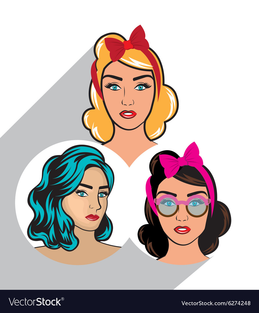 Pop Art Sexy Women Design Royalty Free Vector Image