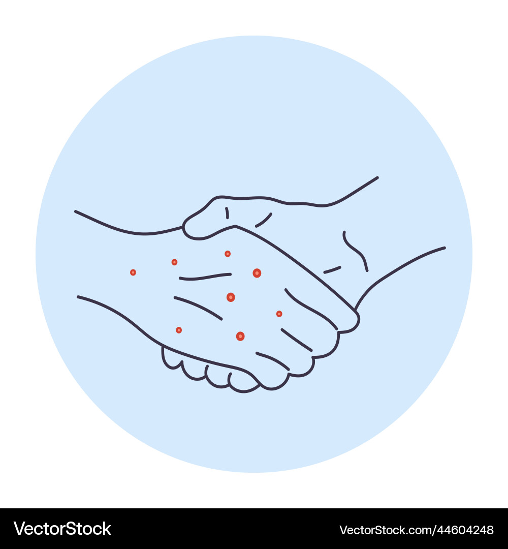 Touching sores and body fluids handshake Vector Image