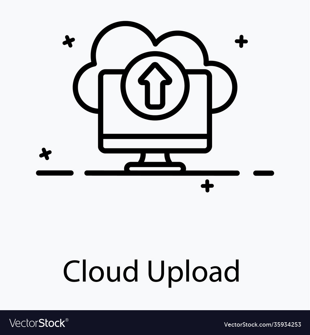 Cloud upload Royalty Free Vector Image - VectorStock