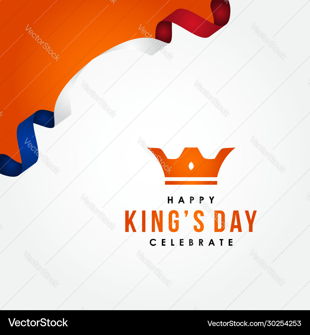 Kings day design for banner or background Vector Image