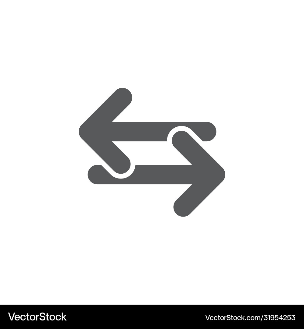 Left and right arrows icon symbol isolated Vector Image