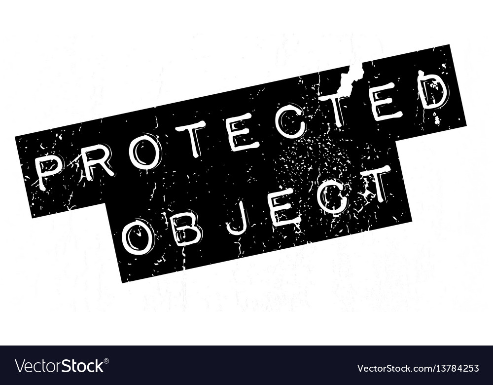 Protected object rubber stamp Royalty Free Vector Image