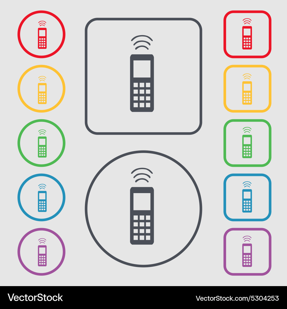 Remote control icon sign symbol on the round Vector Image