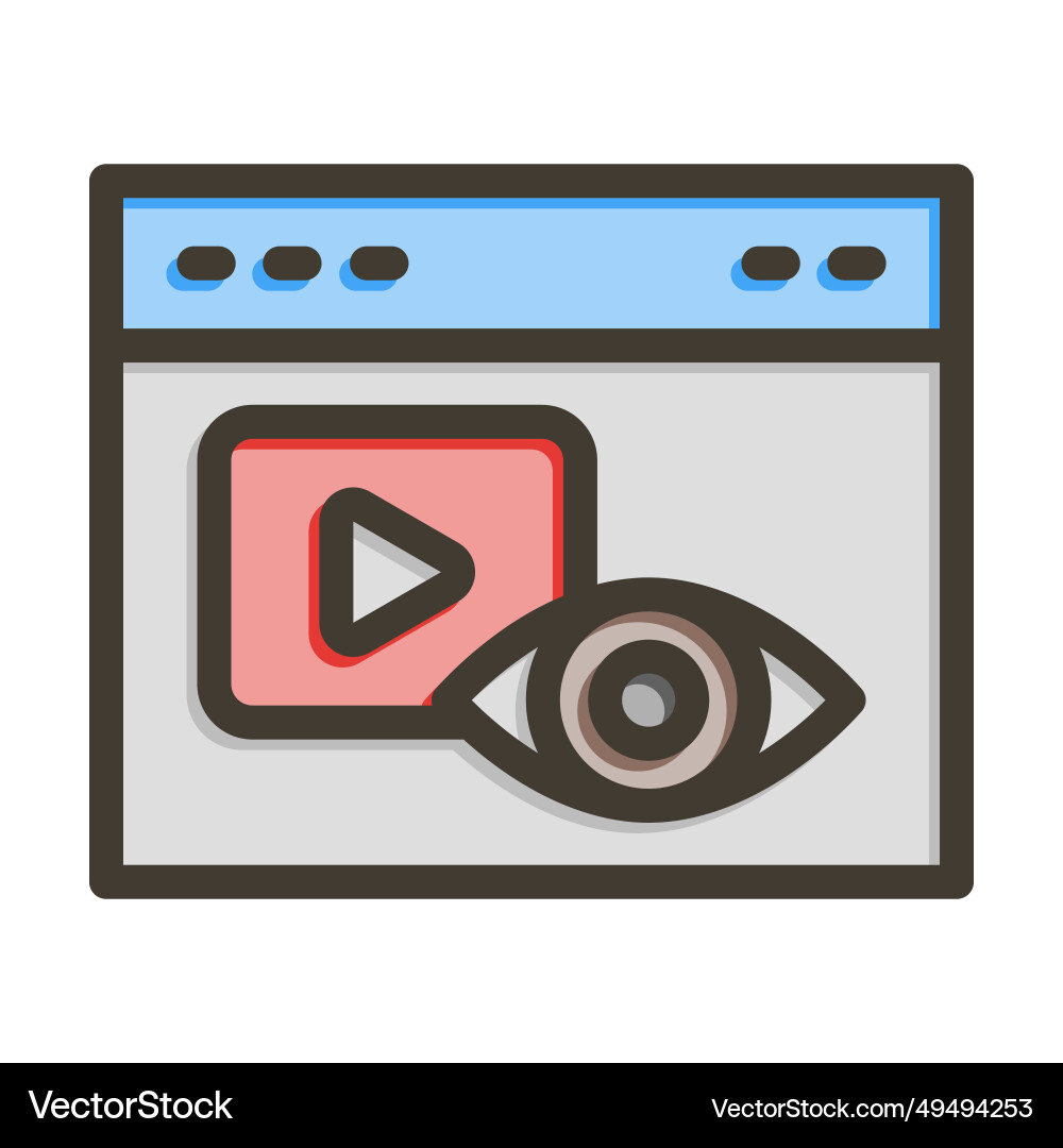 Viewer thick line filled colors icon for personal Vector Image