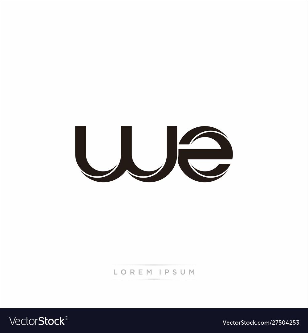 Wz initial letter split lowercase modern monogram Vector Image