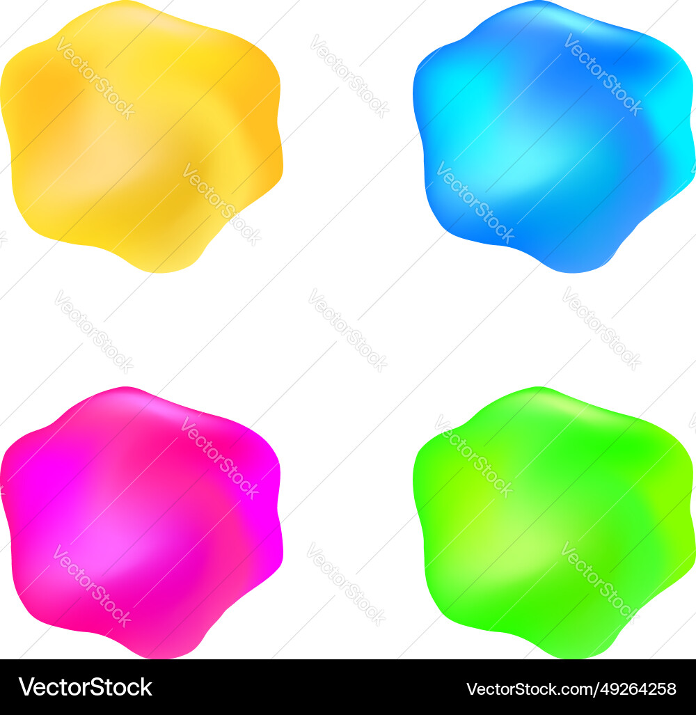 Abstract color glossy formless jelly liquid Vector Image