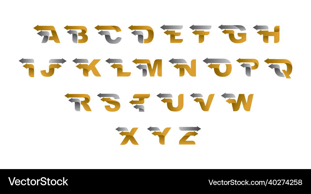 Arrow alphabet concept design Royalty Free Vector Image