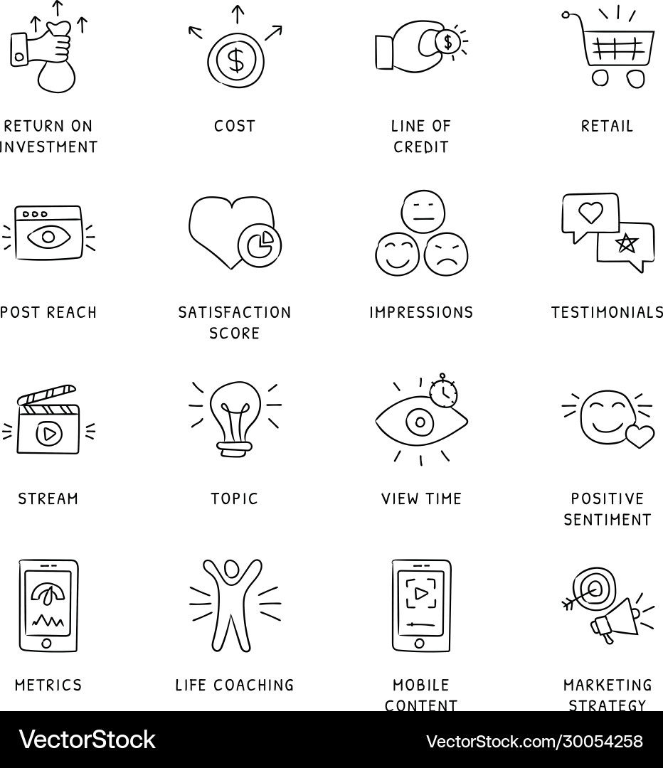 Business concepts icons Royalty Free Vector Image