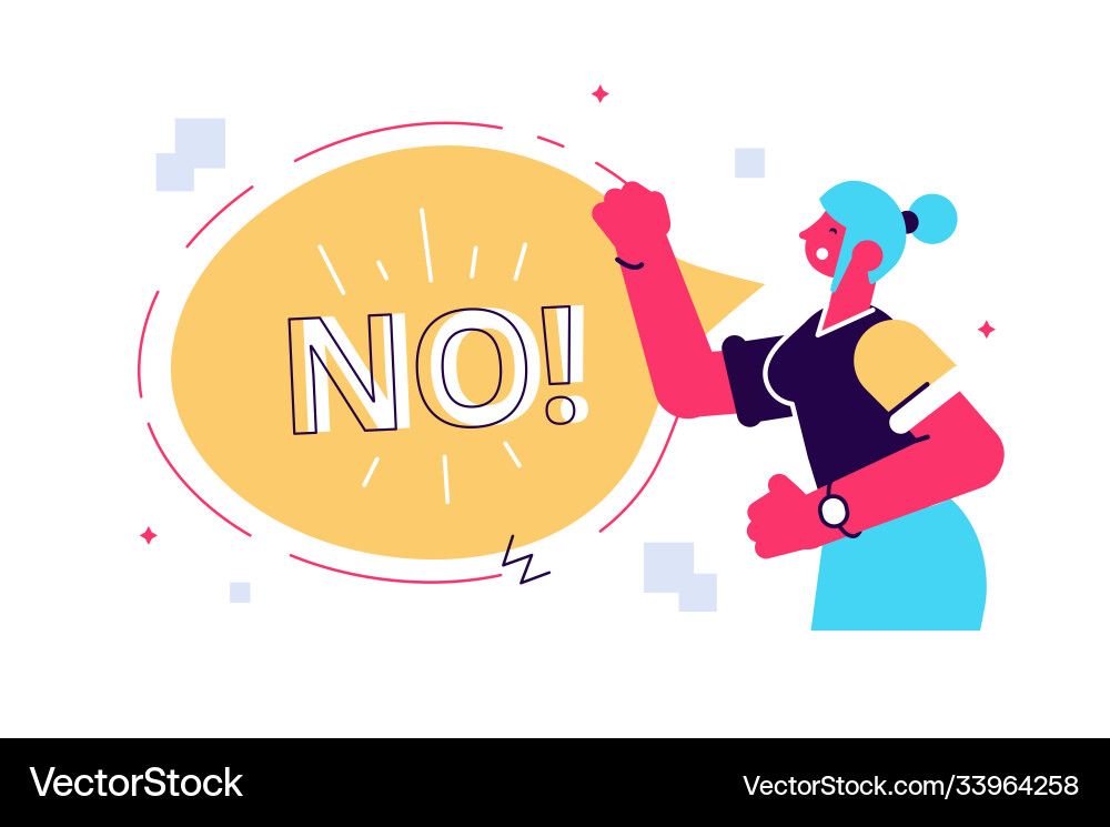 Cartoon no furious Royalty Free Vector Image - VectorStock