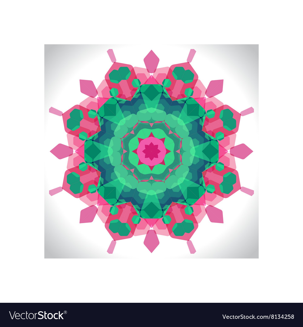 Color circular pattern round kaleidoscope of Vector Image