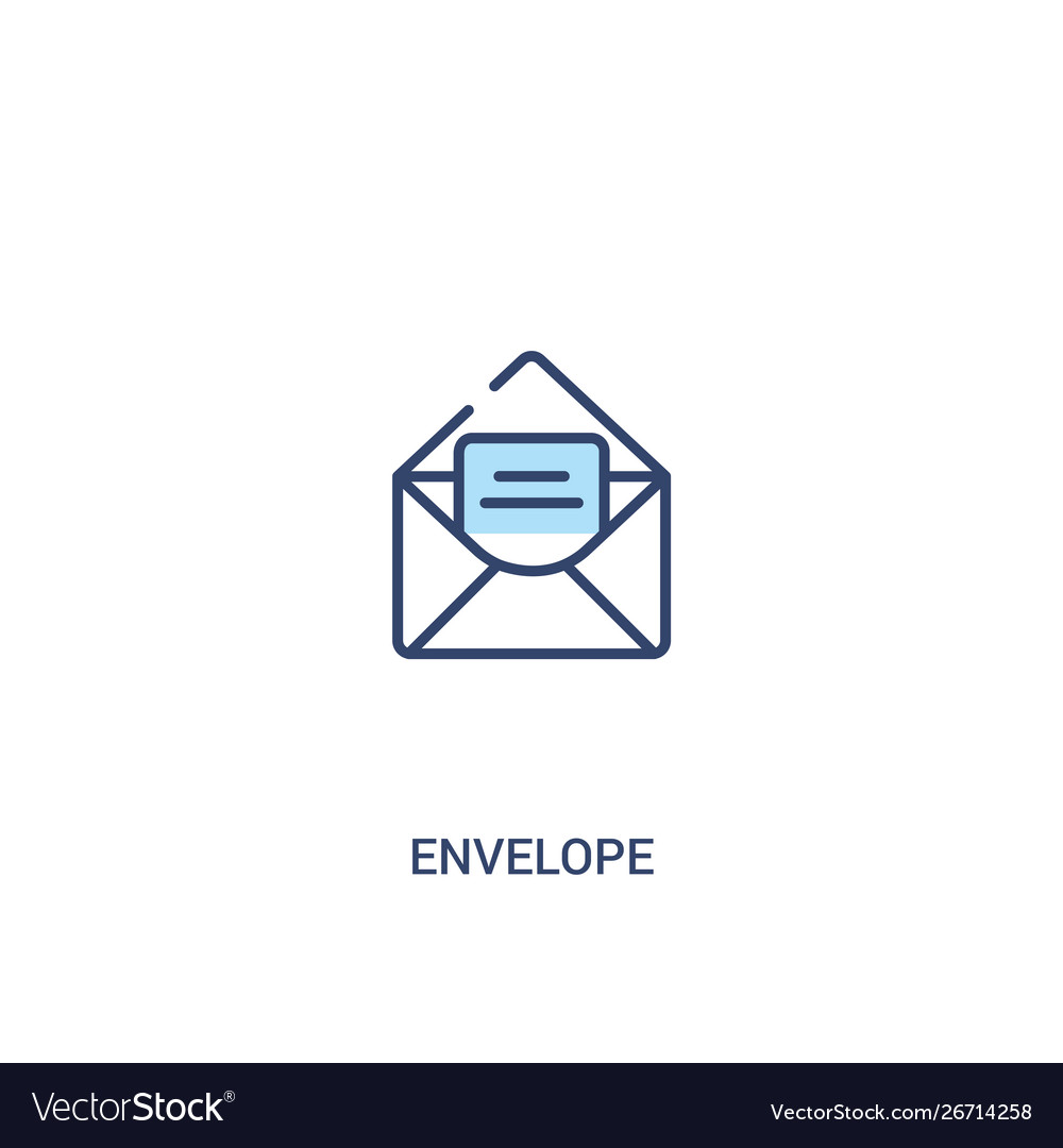 Envelope concept 2 colored icon simple line Vector Image