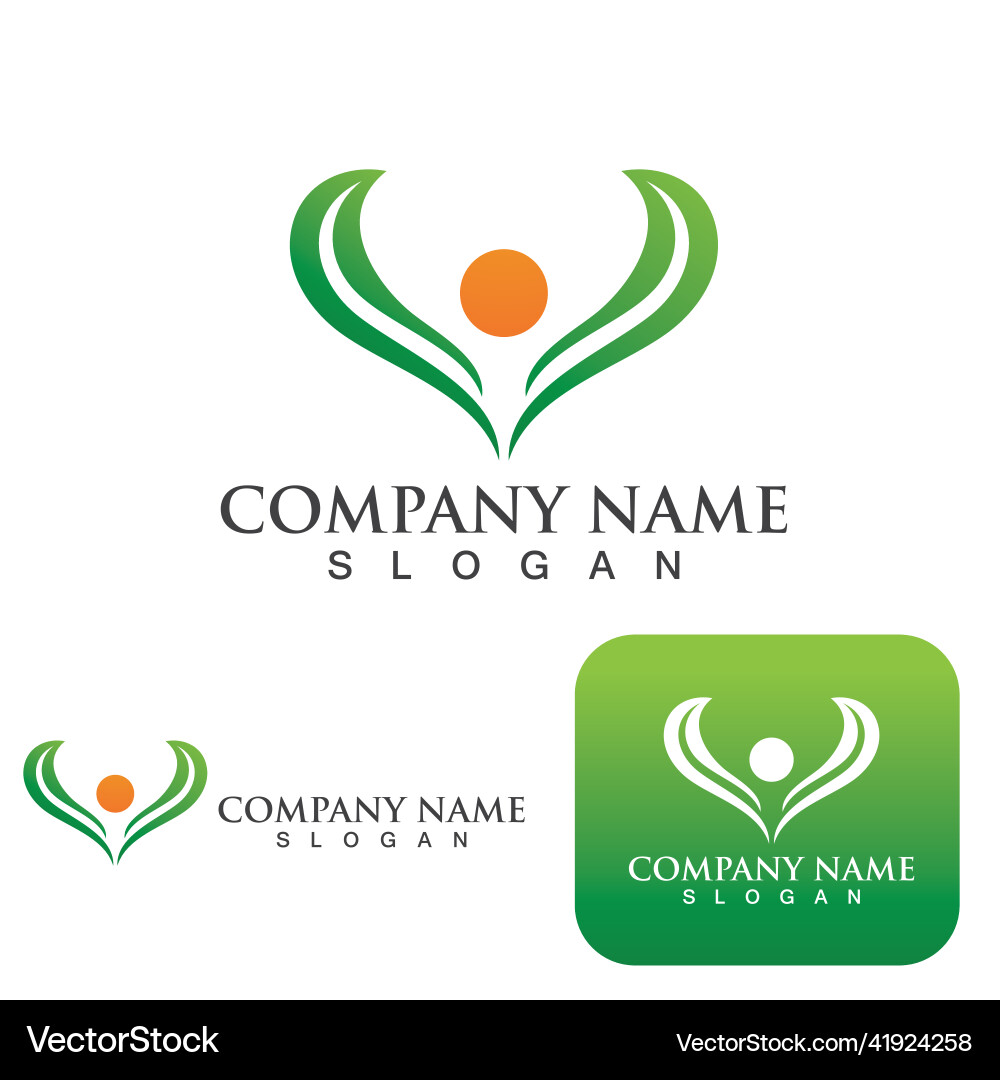 Health logo sign Royalty Free Vector Image - VectorStock