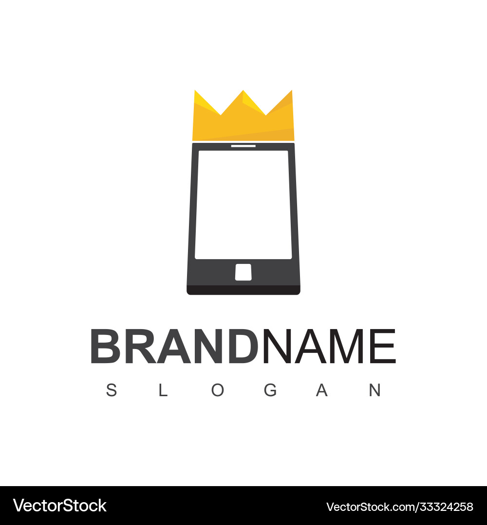King phone logo design inspiration Royalty Free Vector Image