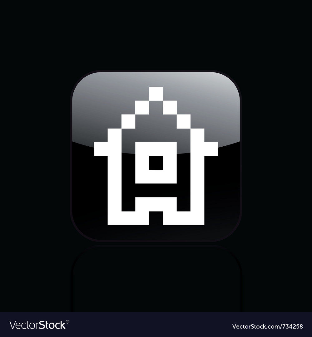 Pixel computer icon Royalty Free Vector Image - VectorStock