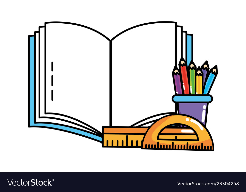 Study element cartoon Royalty Free Vector Image