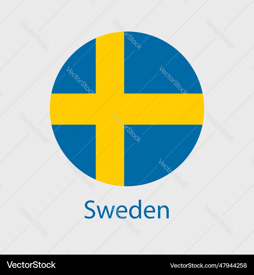 Sweden flag icons set Royalty Free Vector Image
